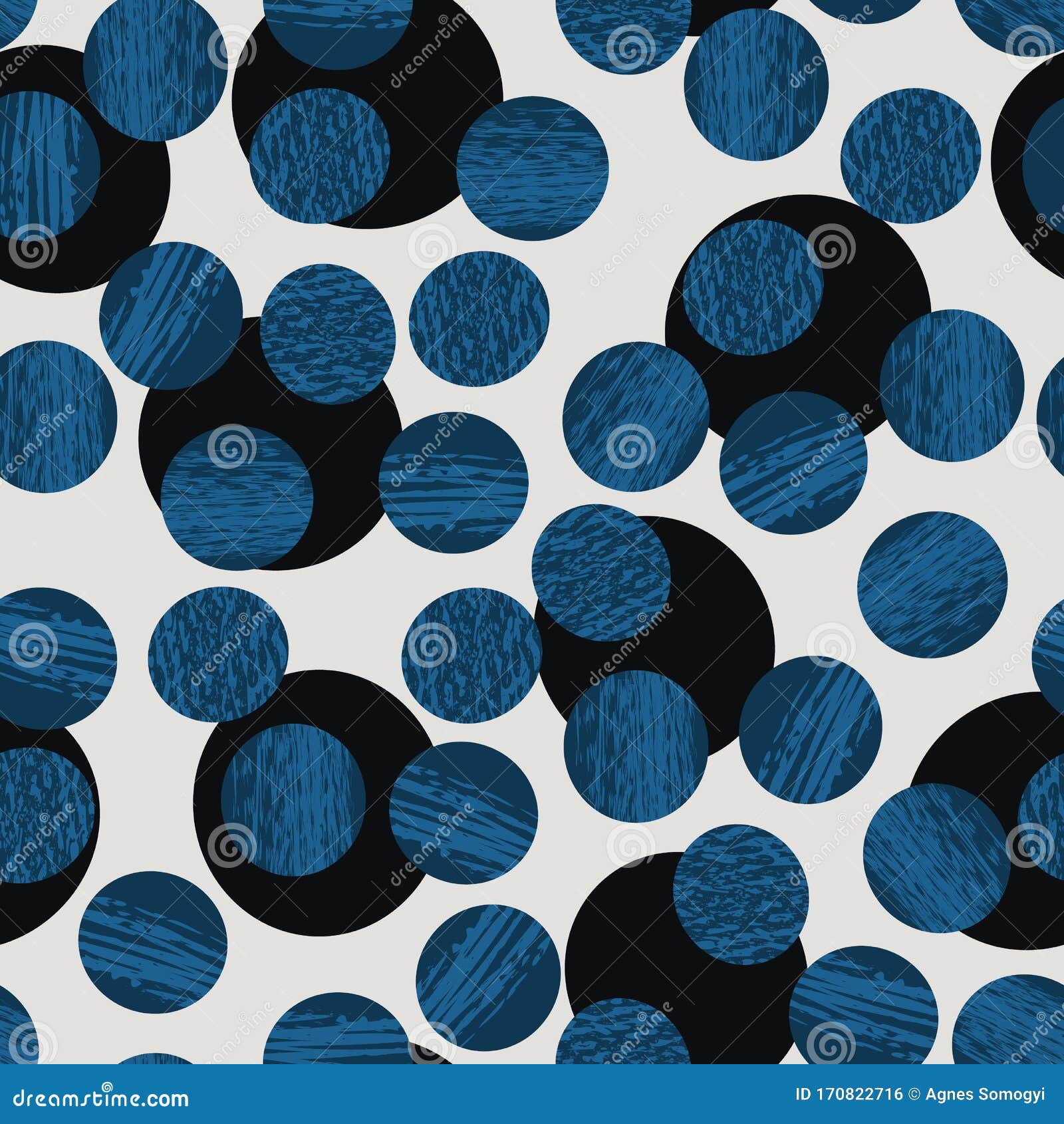 Abstract Geometric Seamless Pattern with Textured Layered Circles ...