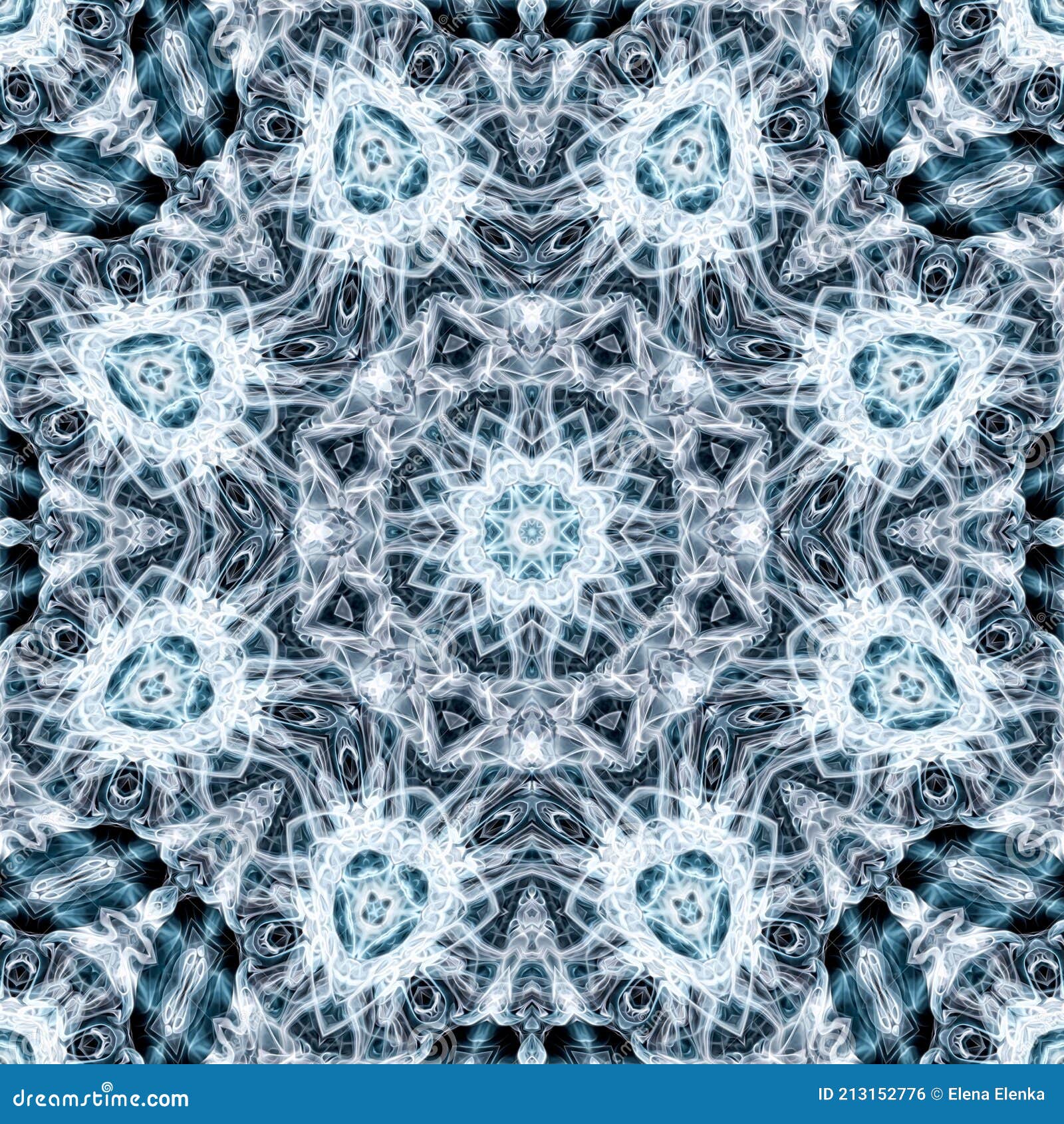 Abstract Geometric Seamless Pattern with Volumetric Smoke Effect. Stock ...