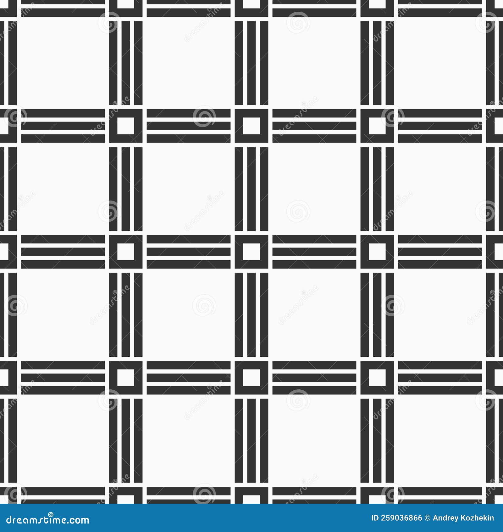 Abstract Geometric Seamless Vector Lattice Pattern Repeating Squares