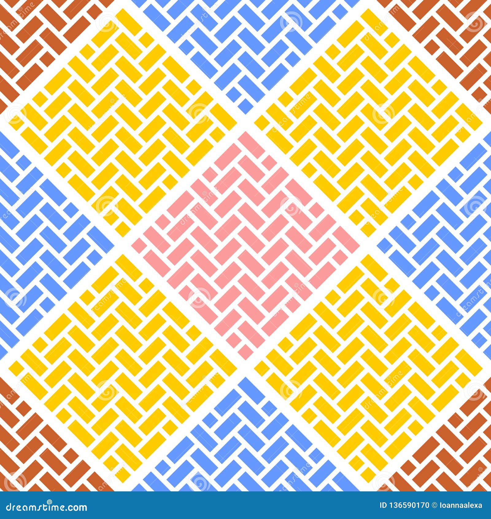 Abstract Geometric Seamless Vector Pattern of the Bricks. Tiles Laid ...