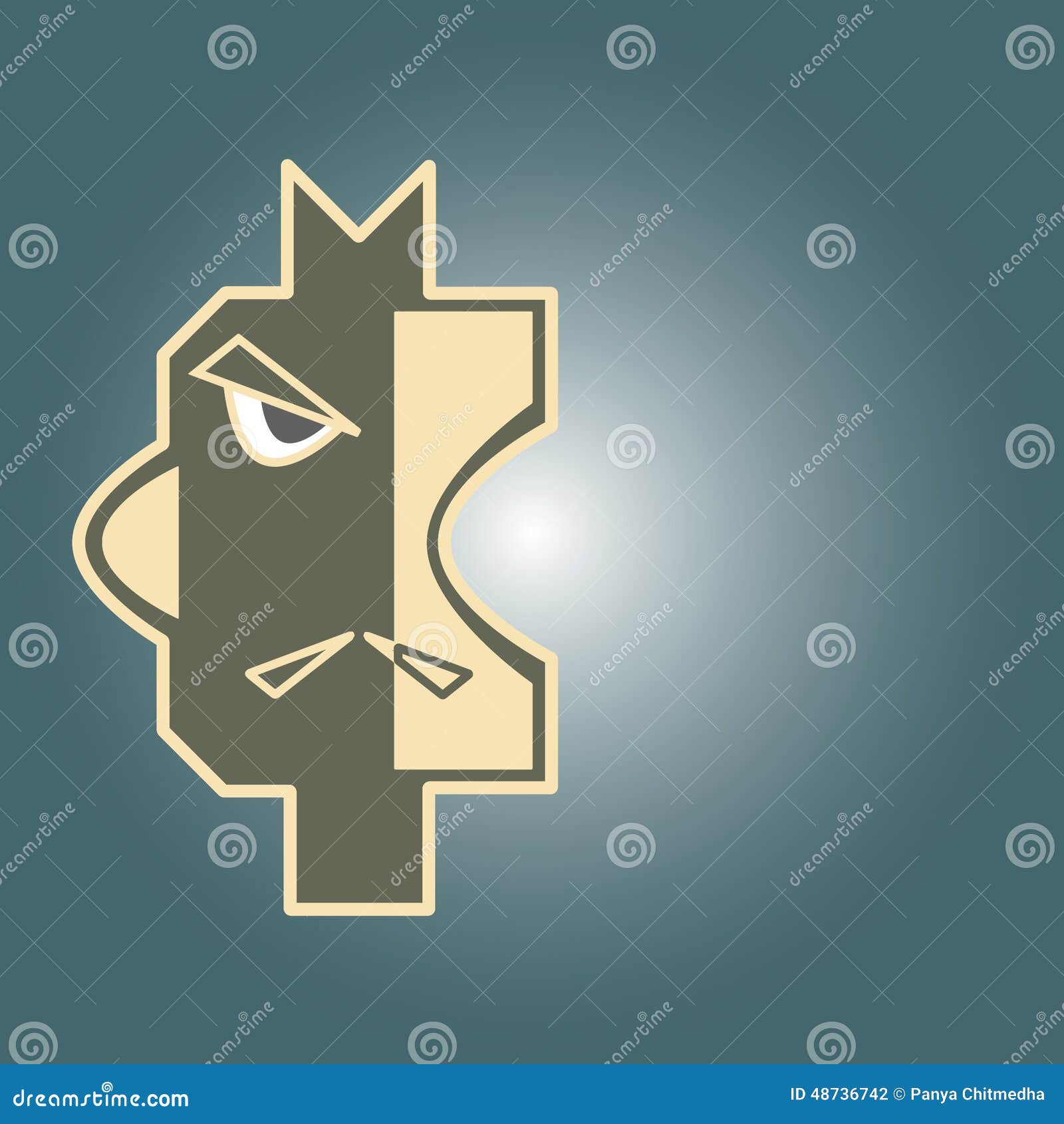 Abstract Geometric, Senior Man Half Face. Stock Vector - Illustration ...