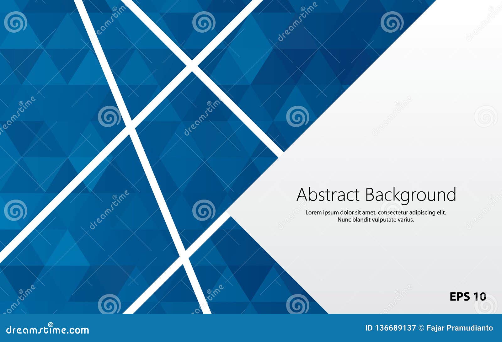 Abstract Geometric Shape Backgrounc with Blue Polygons Vector Stock ...