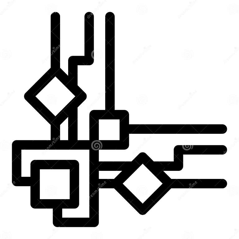 Abstract Geometric Shape Connecting with Line Forming Modern Pattern ...