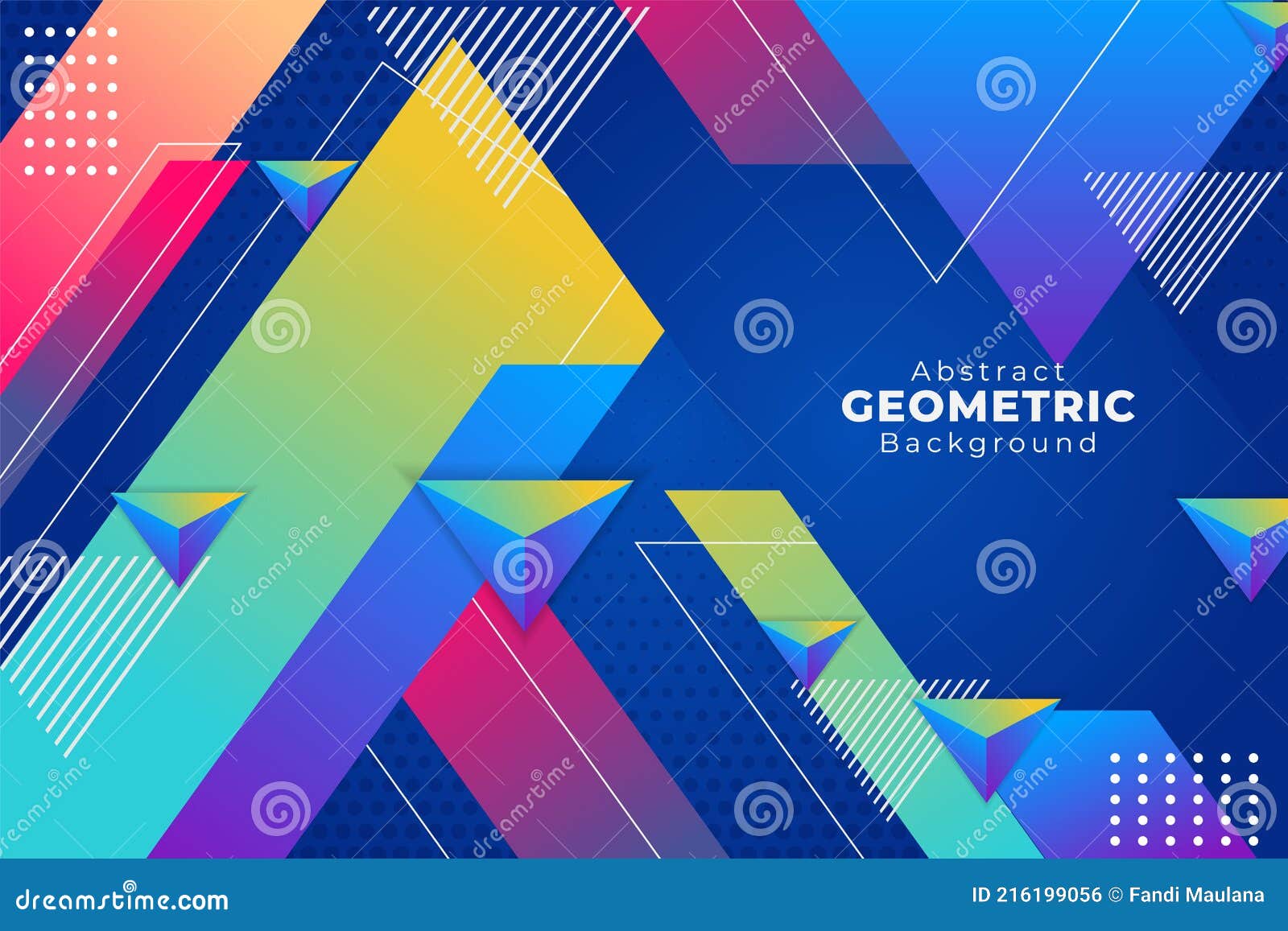 Abstract Geometric Shape Diagonal Funny Gradient Colorful Background ...