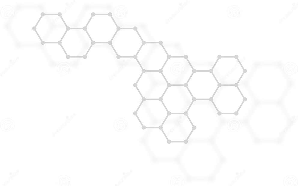 Abstract Geometric Shape of Grey Connected Hexagons Symbolizing Big ...