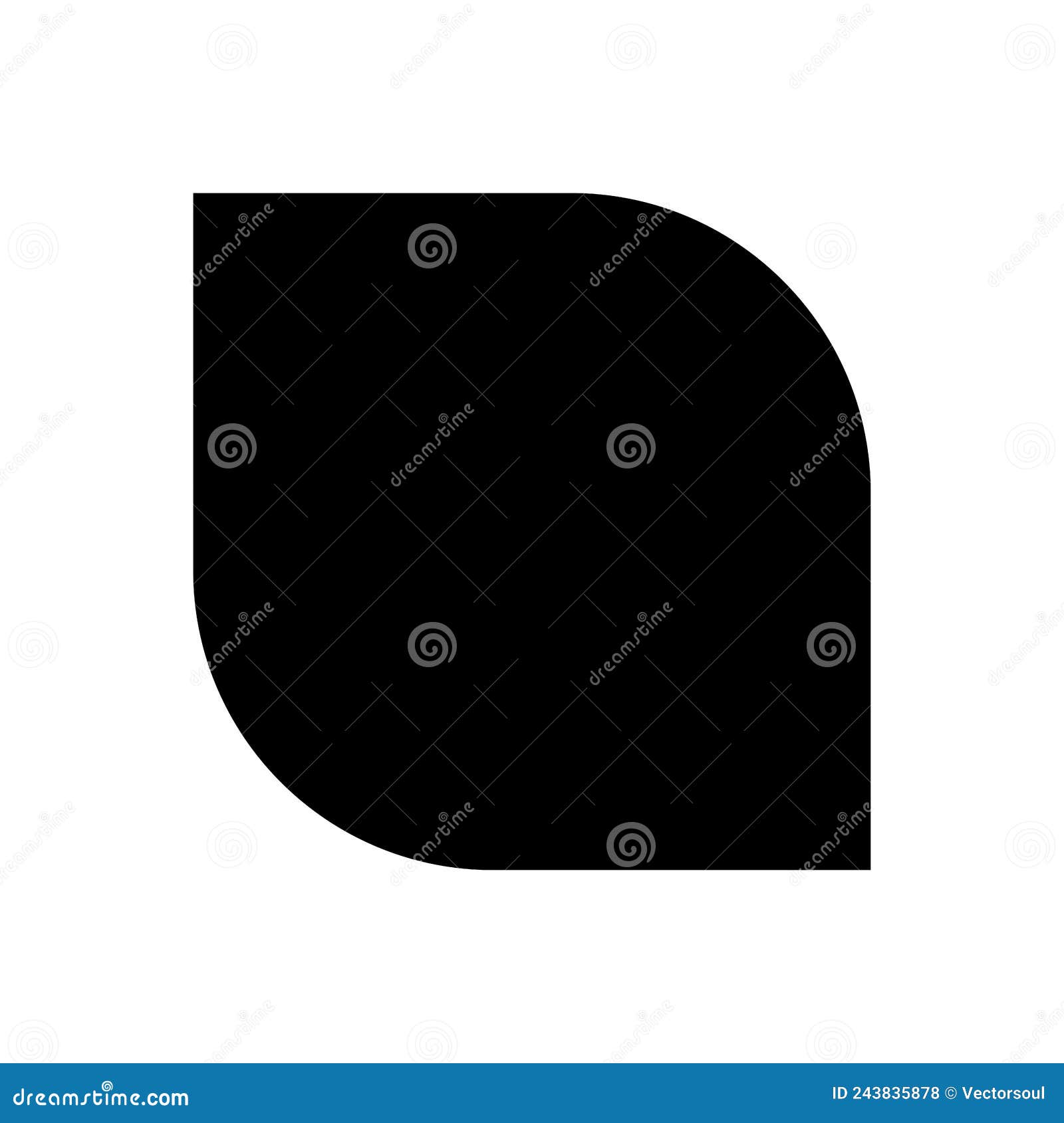 Abstract Geometric Shape, Icon with Corner Effect Stock Vector ...