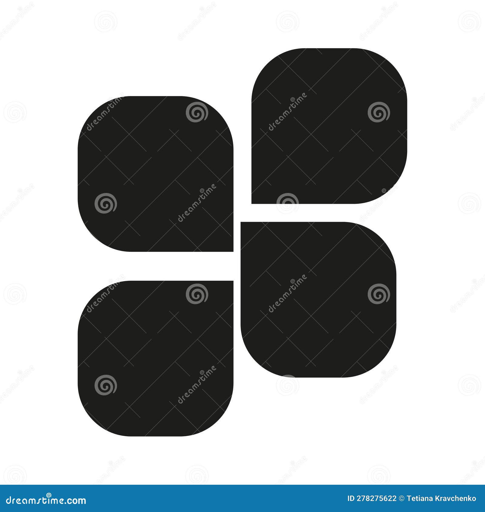 Abstract Geometric Shape, Icon with Corner Effect. Vector Illustration ...