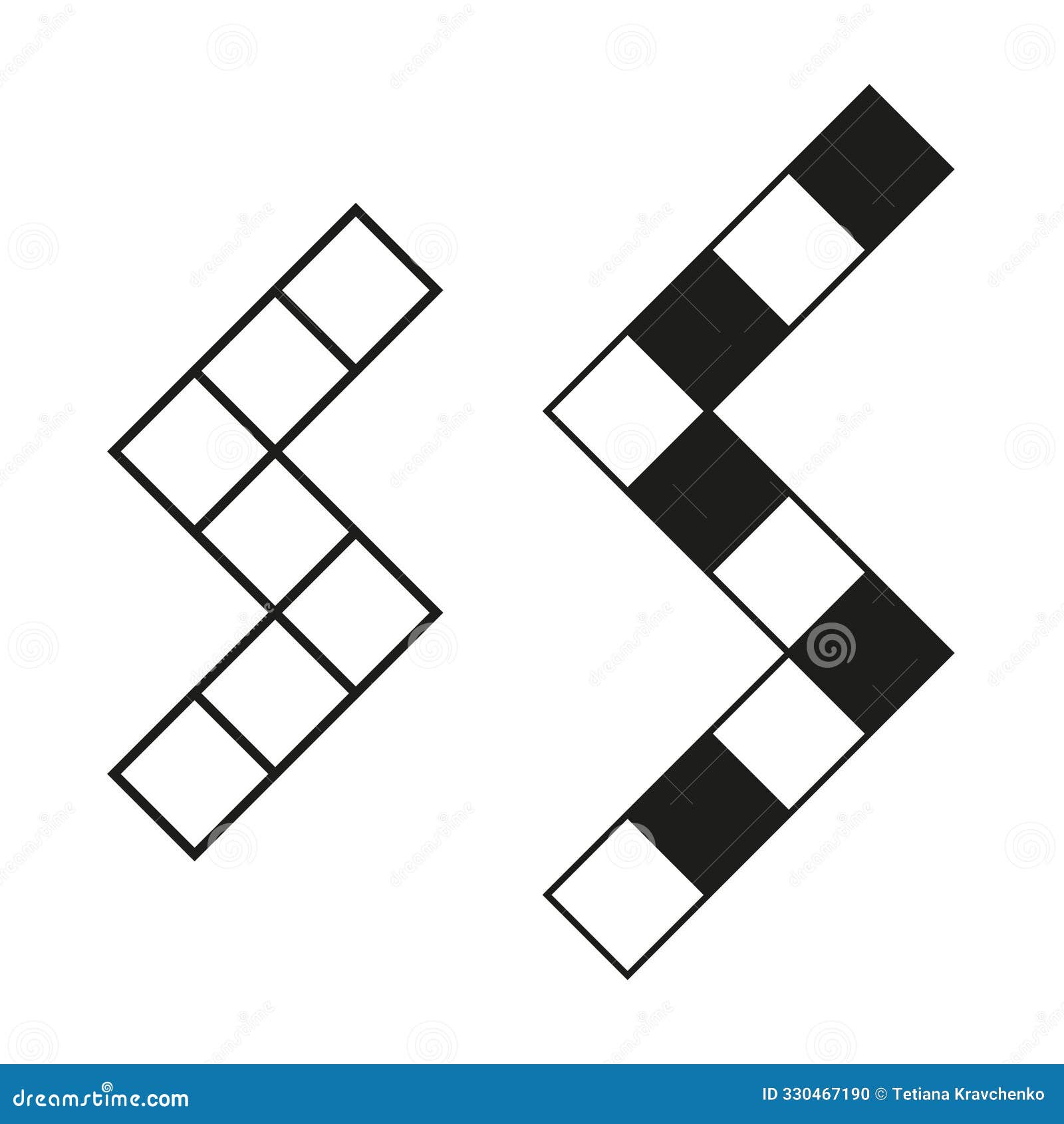 Abstract Geometric Shape Illustration. Black and White Diagonal Grid ...