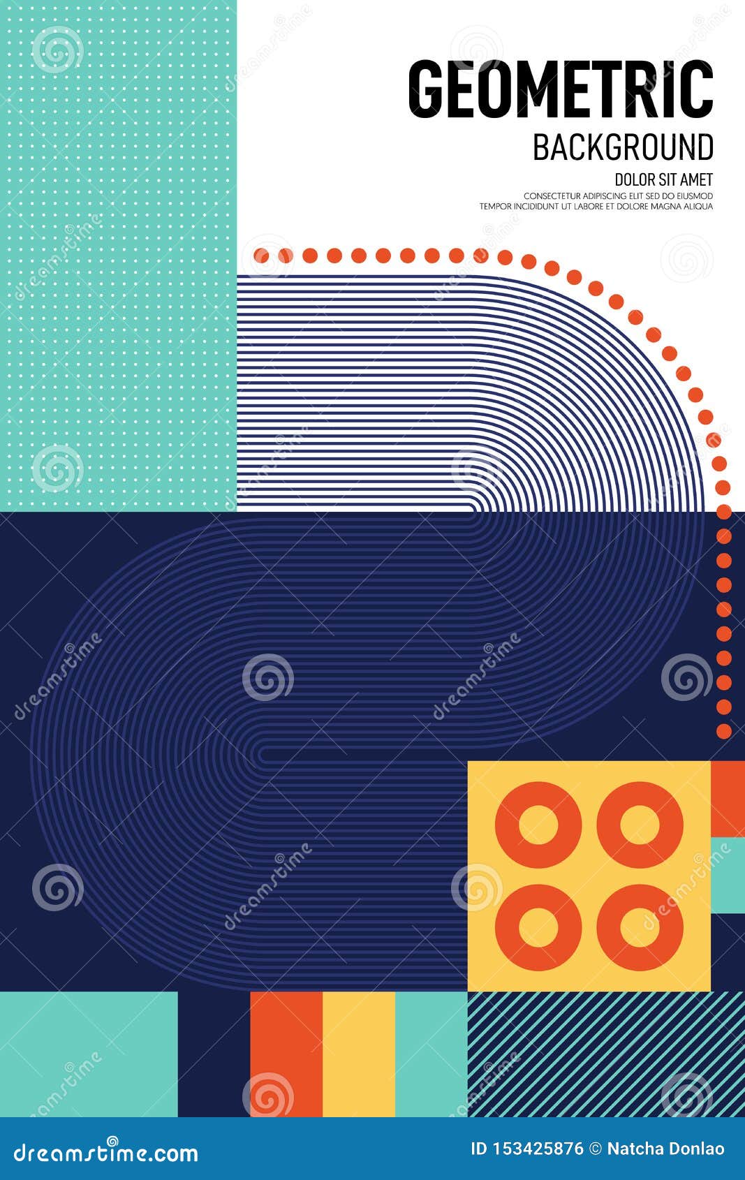 Abstract Geometric Shape Layout Poster Design Template Background Stock ...