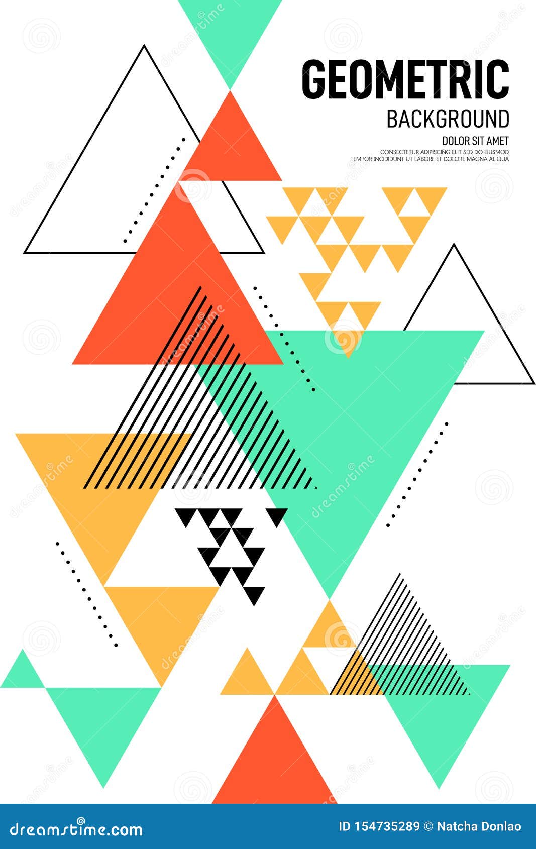 Abstract Geometric Shape Layout Poster Design Template Background Stock ...