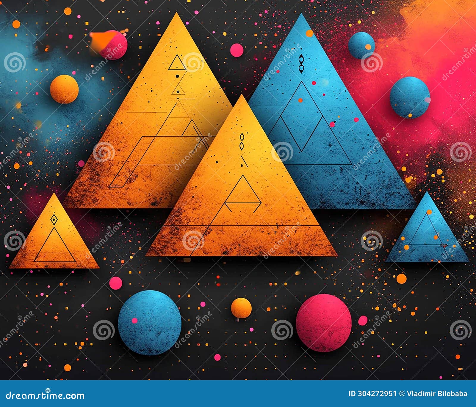Abstract Geometric Shape Picture Stock Illustration - Illustration of ...