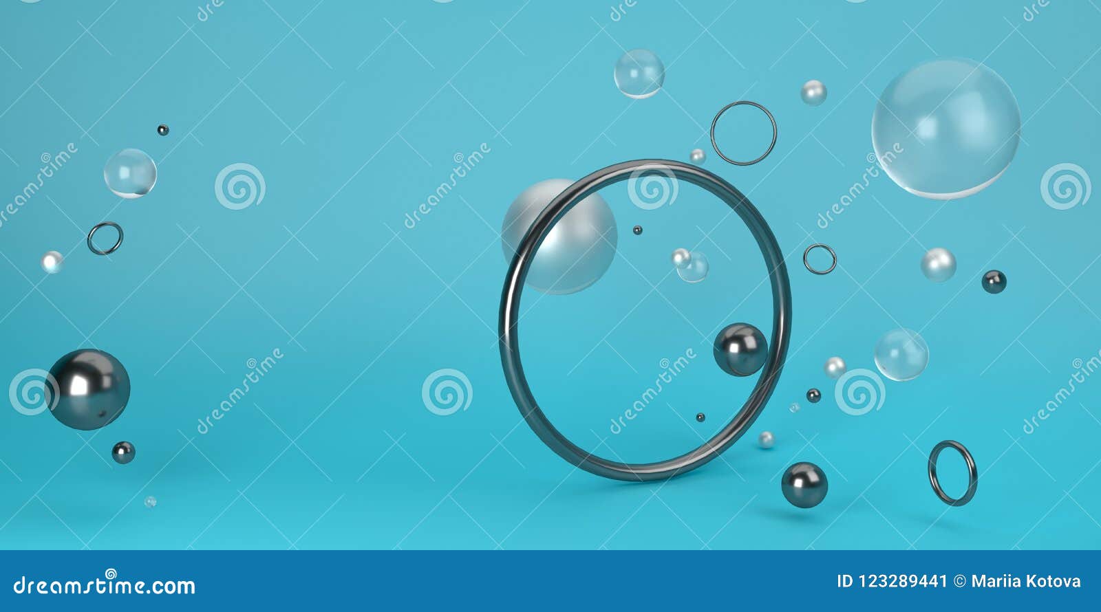 Abstract Geometric Shape Scene. 3d Rendering. Front View Stock ...