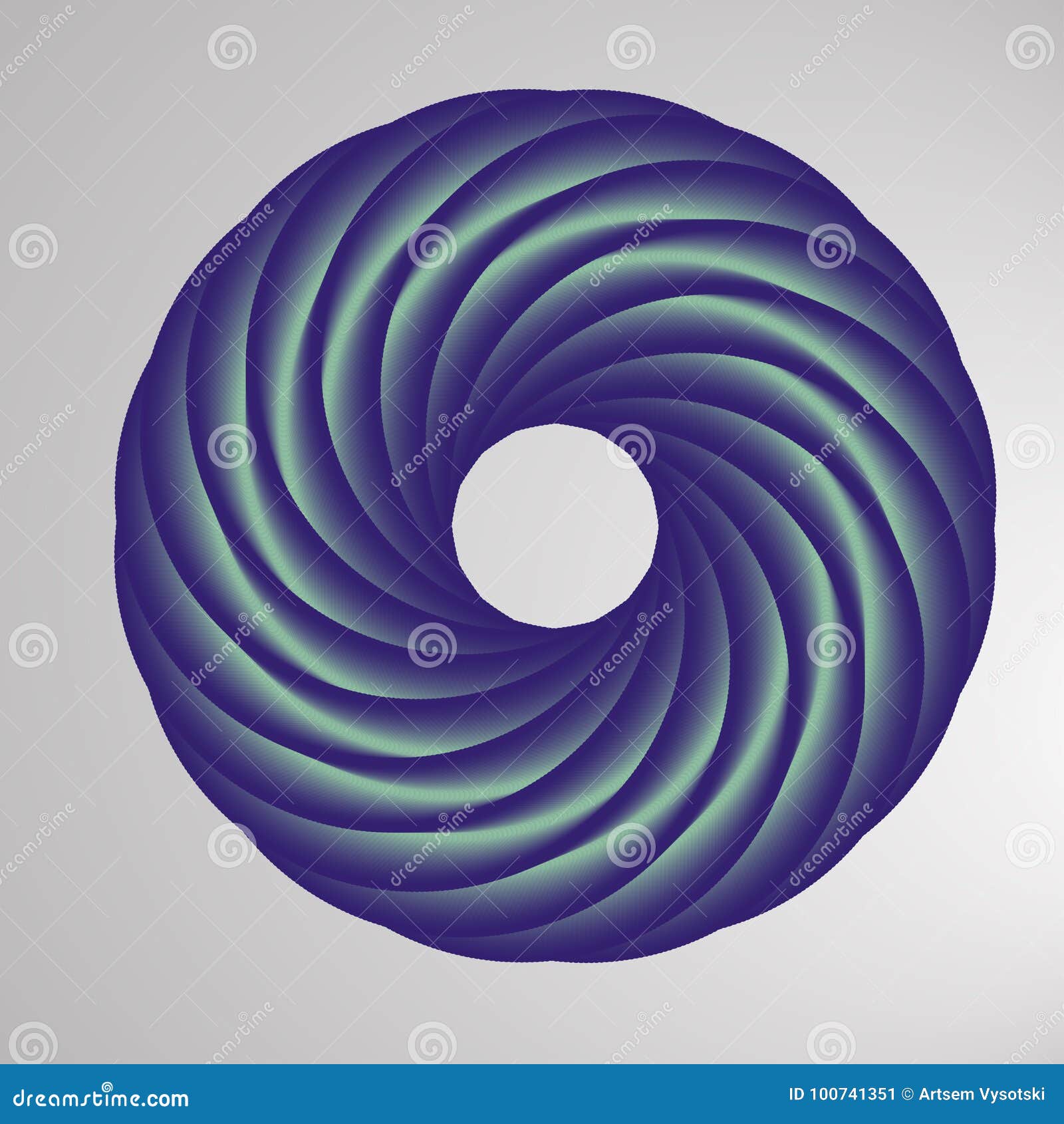 Abstract Geometric Shape with Torus-like Figure Stock Vector ...