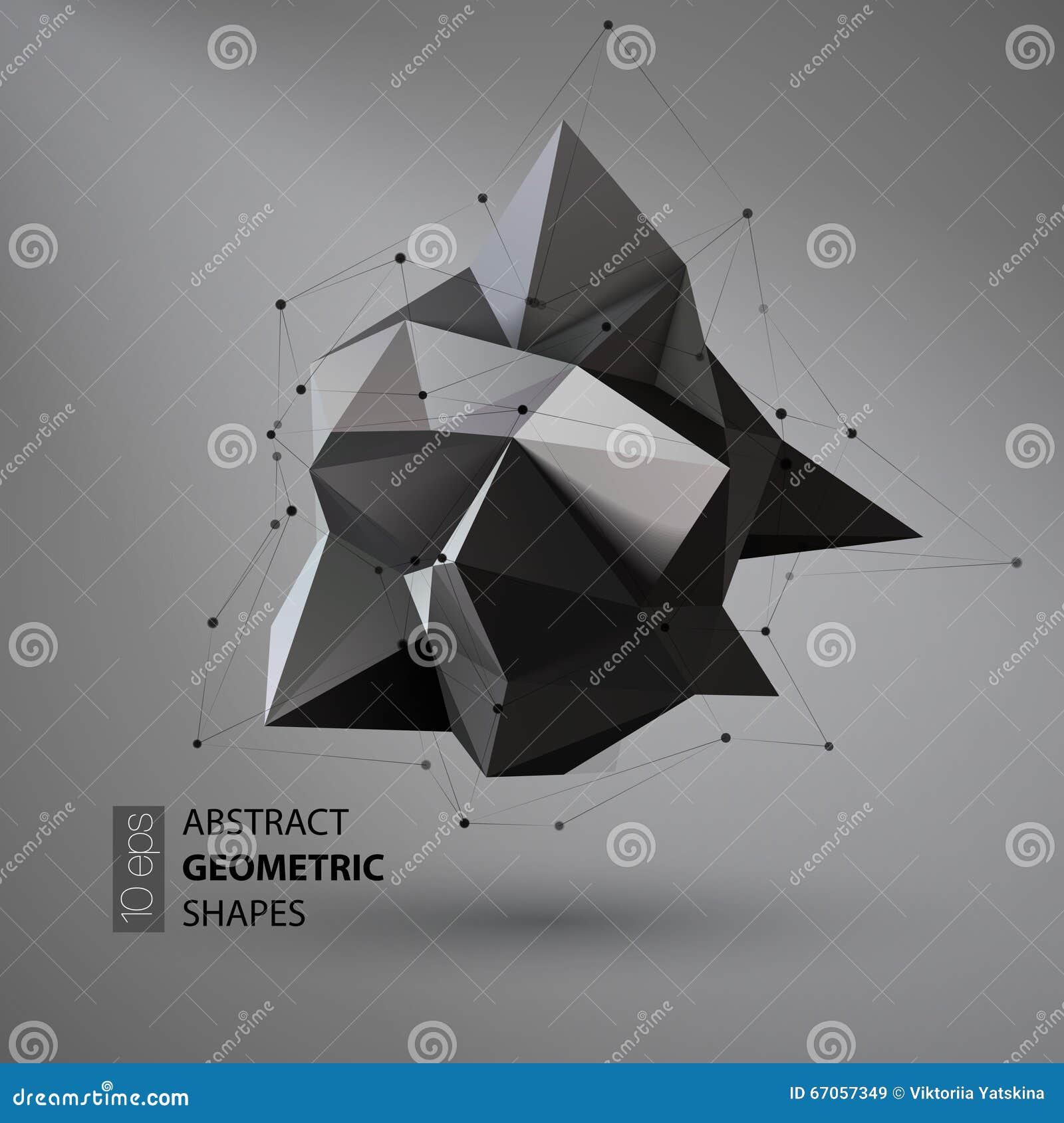 Abstract Geometric Shape Triangular Crystal. Vector Illustration Stock ...