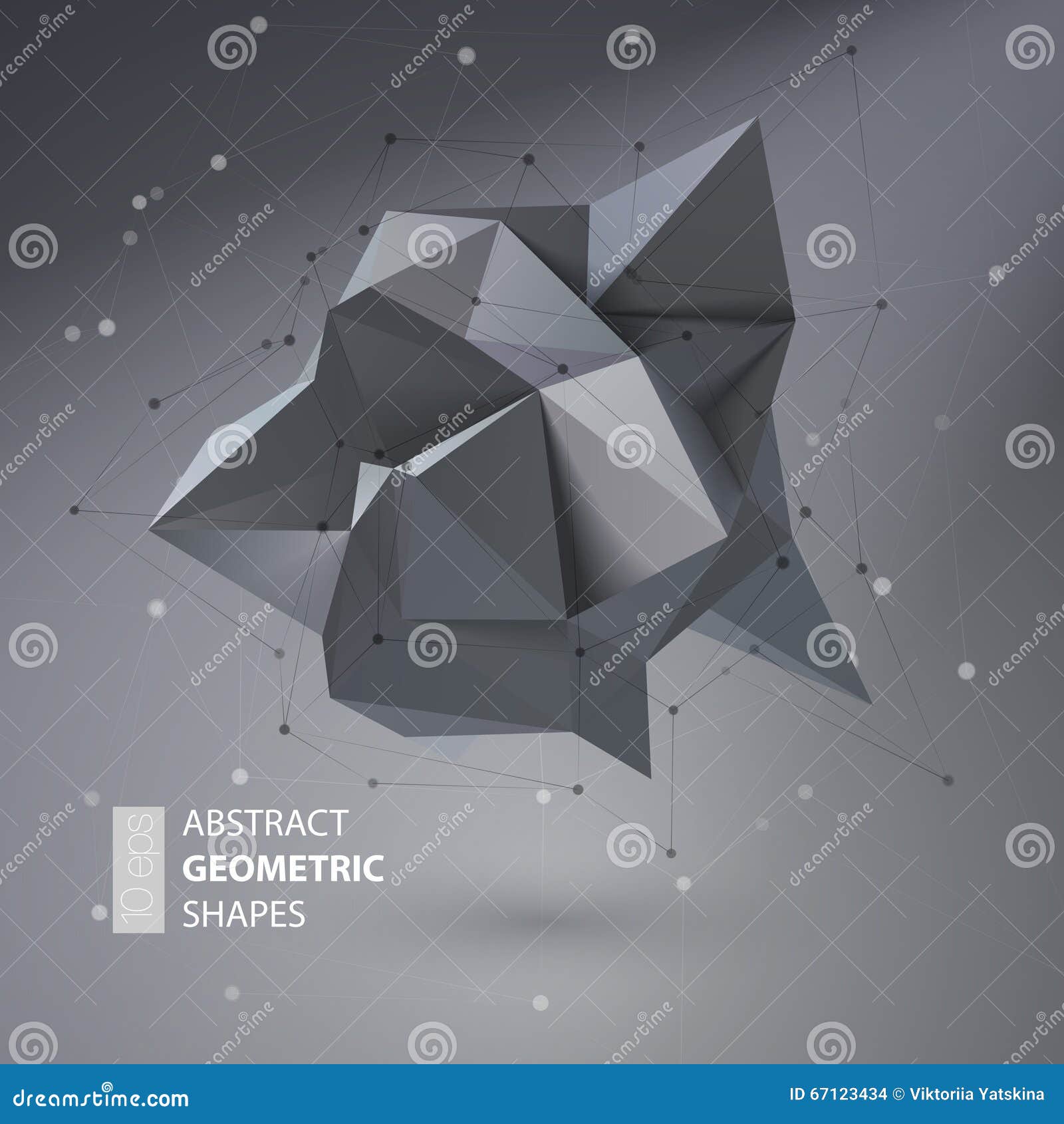 Abstract Geometric Shape Triangular Crystal. Vector Illustration Stock ...