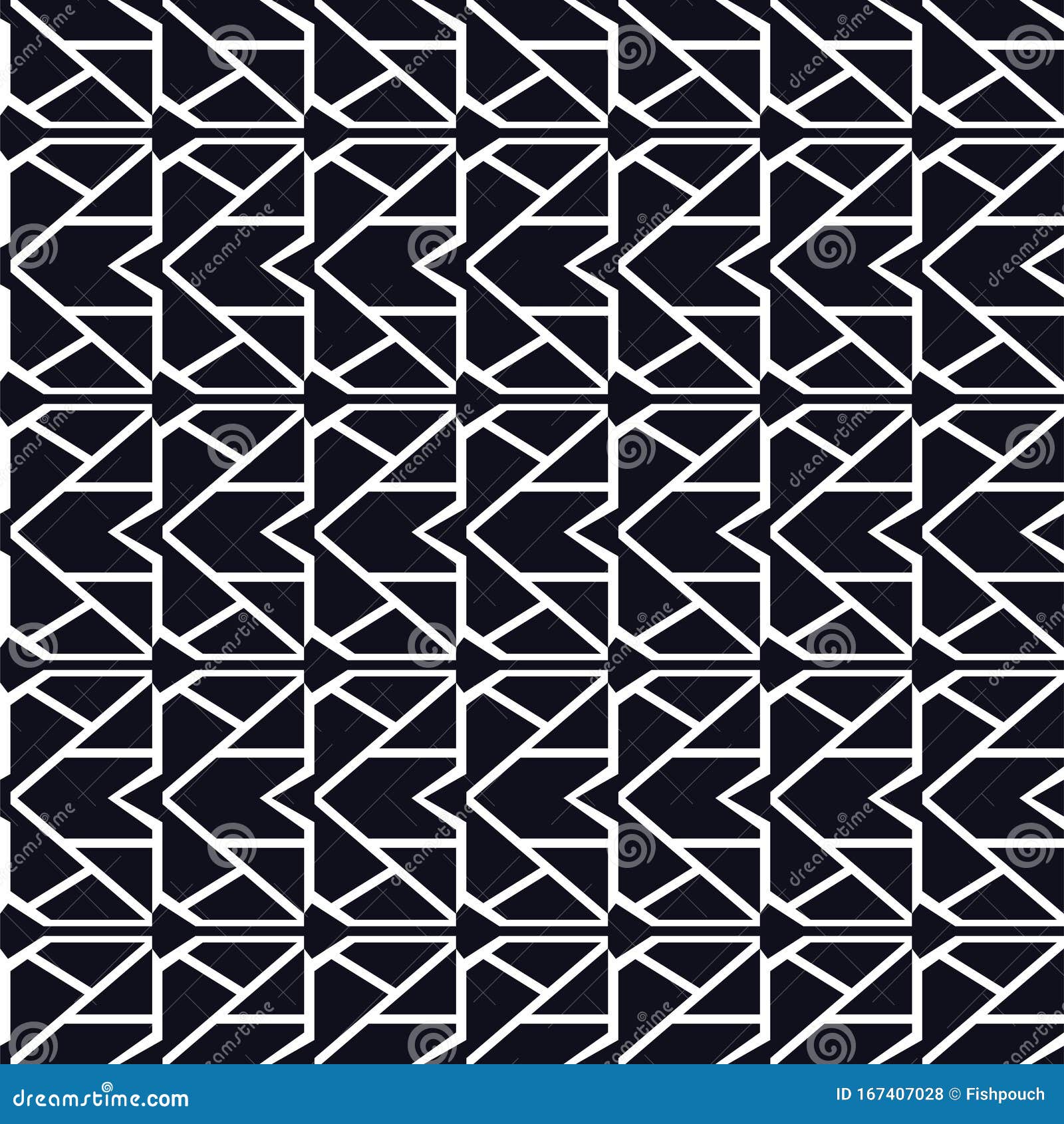 Abstract Geometric Shapes Black Bold Background Seamless Pattern Vector ...