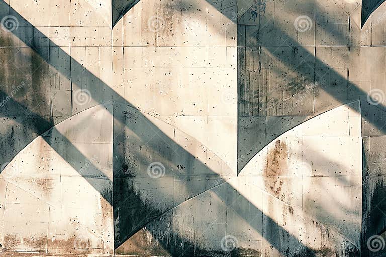Abstract Geometric Shapes Casting Bold Shadows Under a Midday Sun ...
