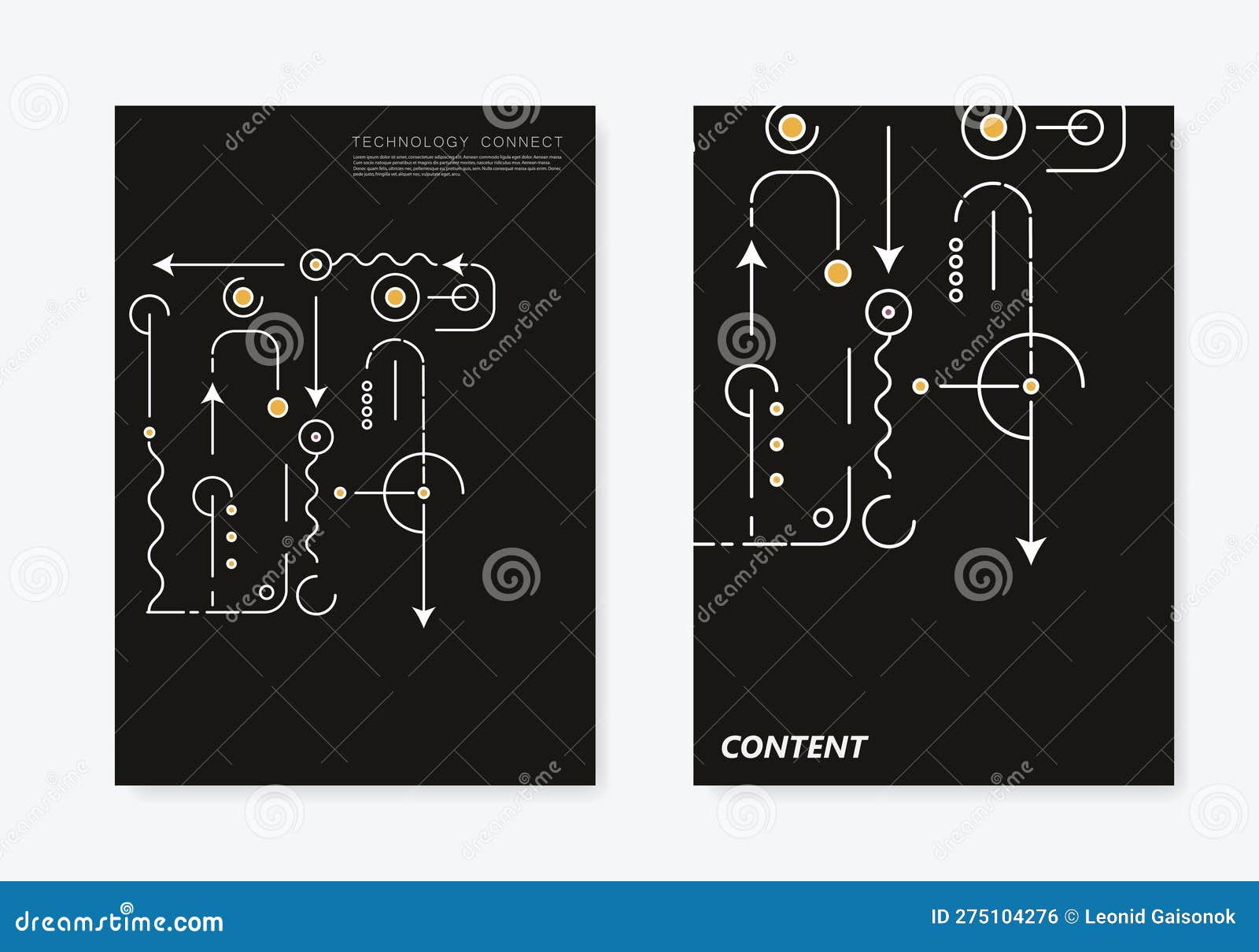 Abstract Geometric Shapes on Cover Brochures. Vector Pattern Texture ...