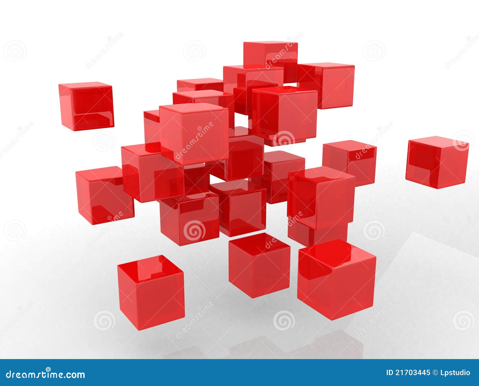 Abstract Geometric Shapes from Cubes. Stock Illustration - Illustration ...