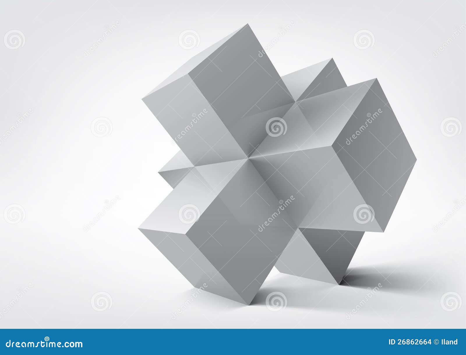 Abstract Geometric Shapes from Cubes Stock Vector - Illustration of ...