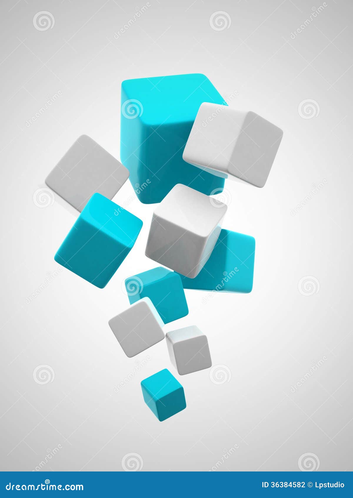 Abstract Geometric Shapes from Cubes Stock Illustration - Illustration ...