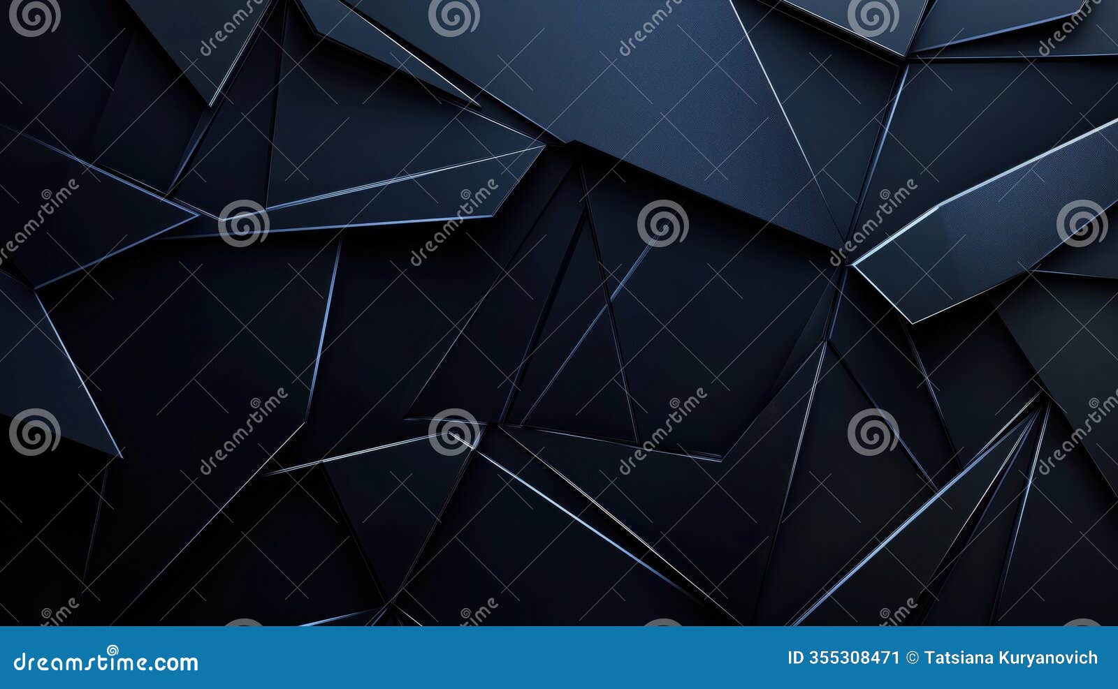 Abstract Geometric Shapes, Dark Blue, Sharp Angles, Modern Design ...