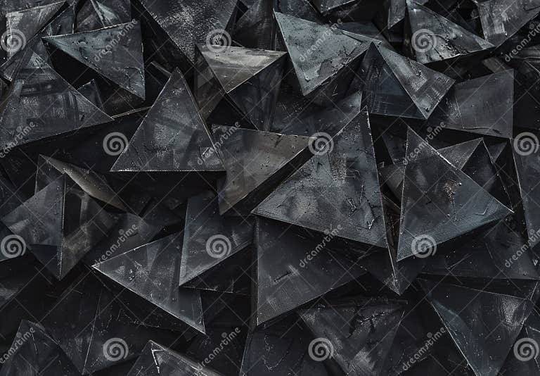 Abstract Geometric Shapes in Dark Tones Stock Illustration ...