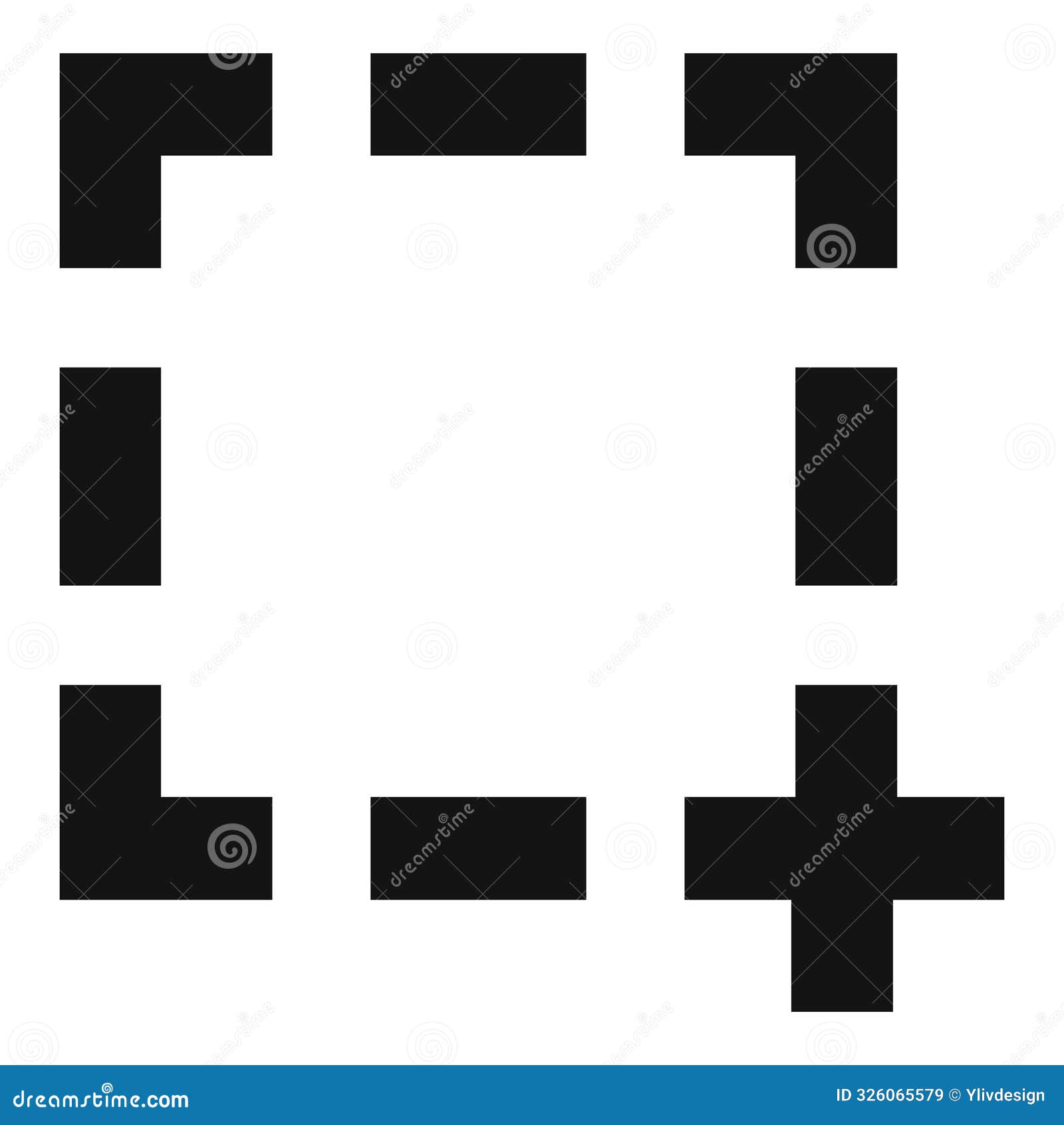 Abstract Geometric Shapes Forming a Plus Sign Stock Vector ...