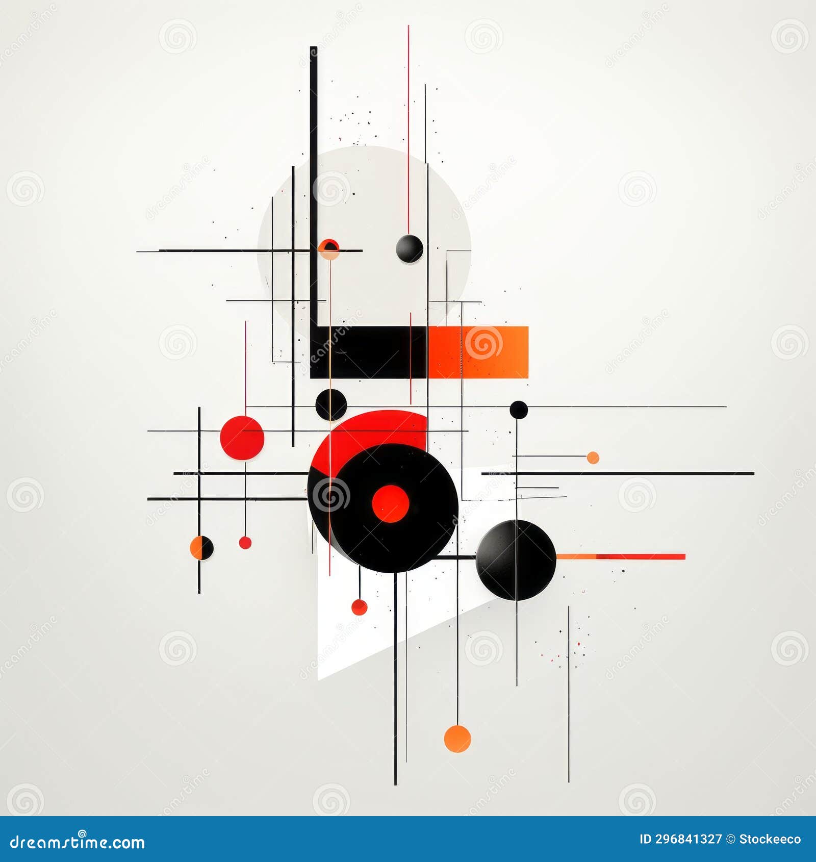 Suprematism Vector Modern Abstract Art Illustration with Intersecting ...