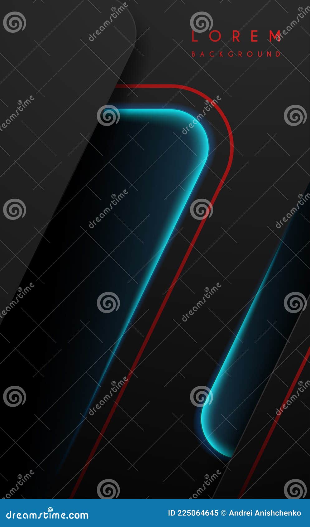 Abstract Geometric Shapes with Glow Effect Stock Vector - Illustration ...