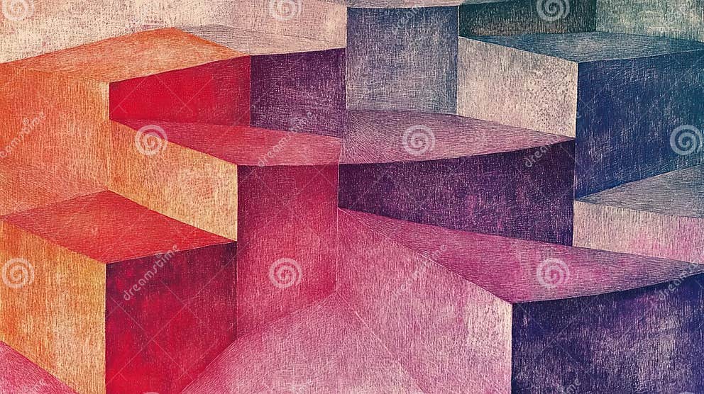 Abstract Geometric Shapes in Gradient Colors Create a Dynamic Visual ...