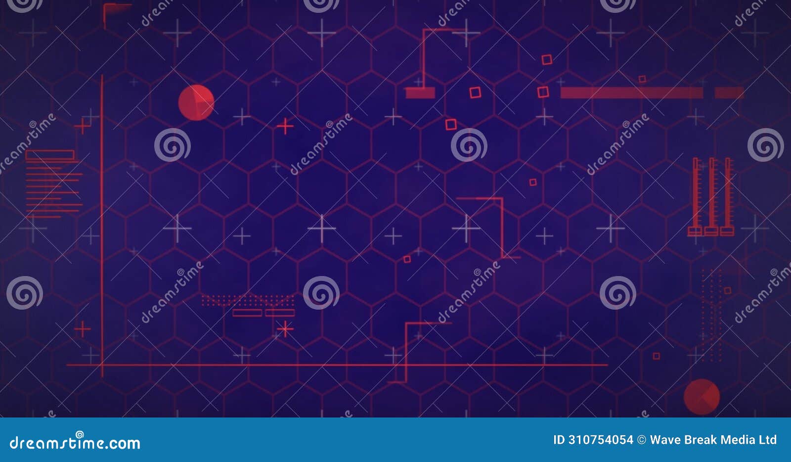 Abstract Geometric Shapes Overlay a Hexagonal Pattern Stock ...