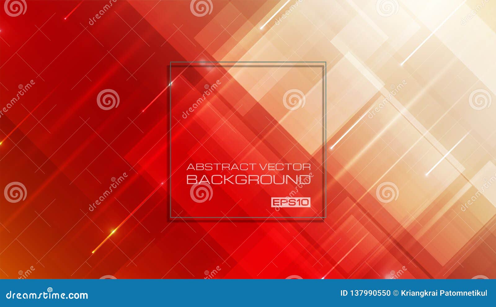 Abstract Geometric Shapes on Red Background Stock Vector - Illustration ...