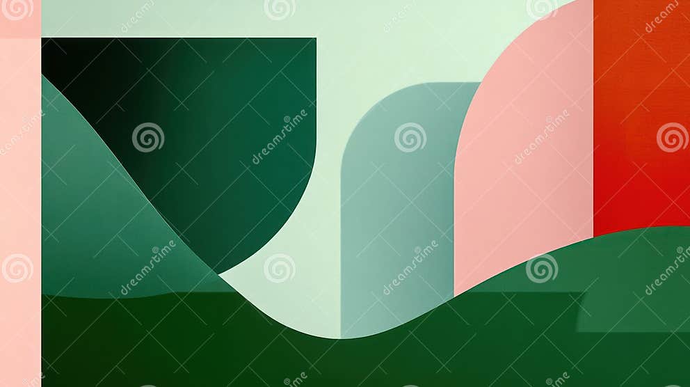 Abstract Geometric Shapes in Soft Colors Create a Harmonious Visual ...