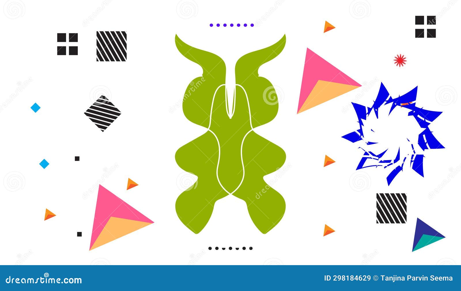 Abstract Geometric Shapes and Symbols Stock Illustration - Illustration ...