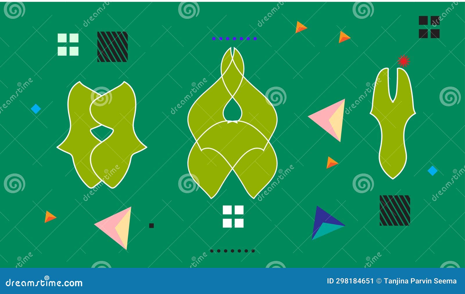 Abstract Geometric Shapes and Symbols Stock Illustration - Illustration ...