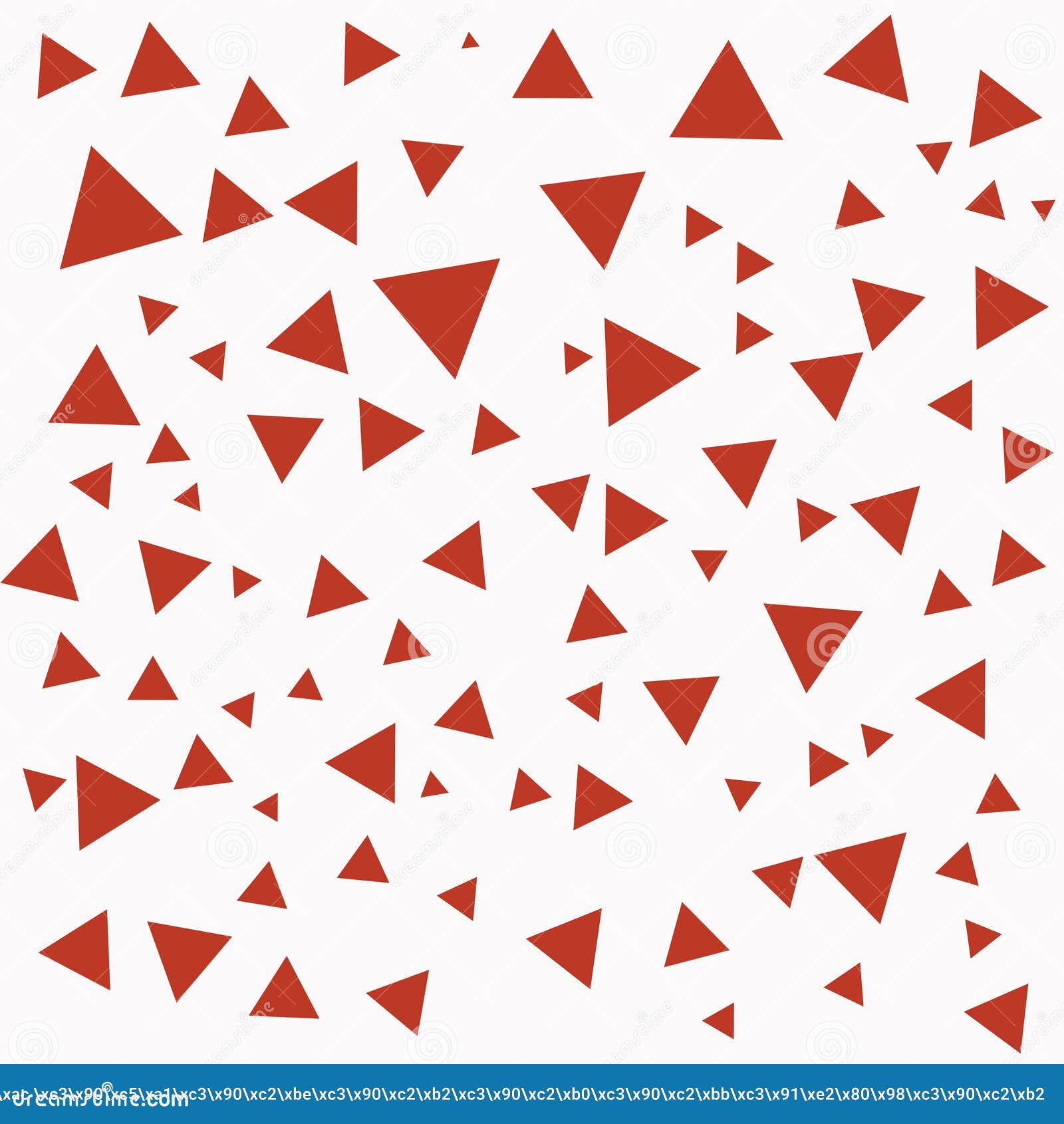 Red Triangles Structure. Triangles on the White Backdrop. Abstract ...