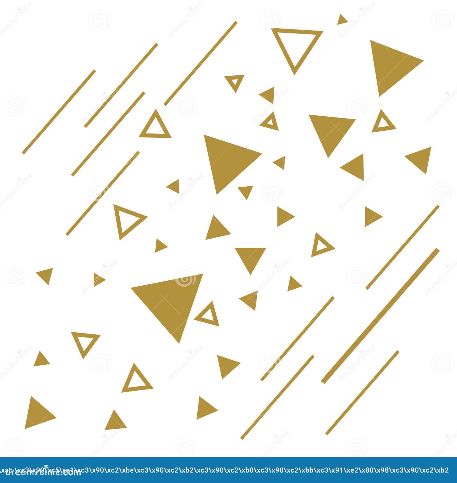 Triangles Structure. Triangles on the White Backdrop. Abstract ...