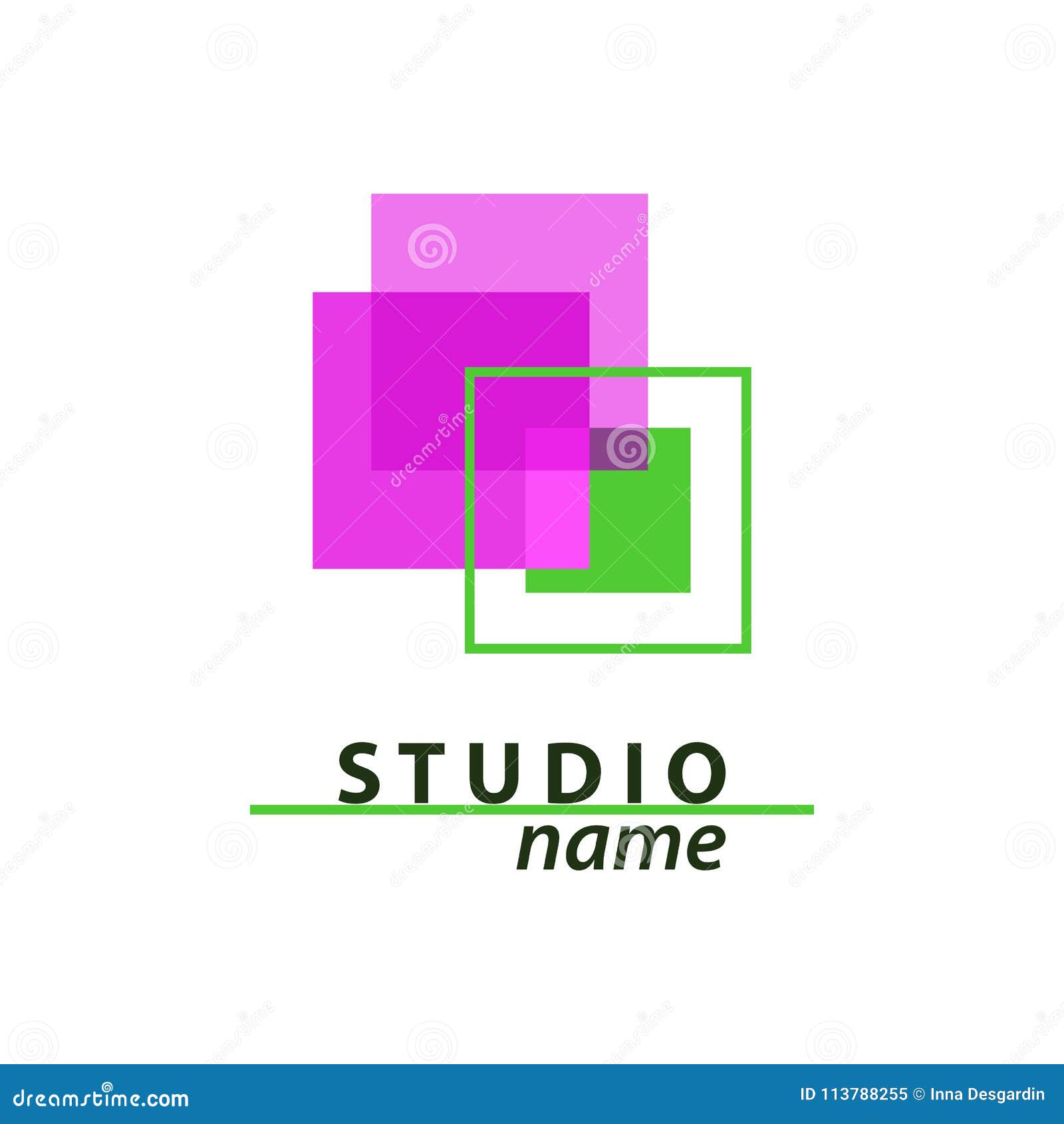 Abstract Geometric Shapes Vector Design Logo. Stock Vector ...