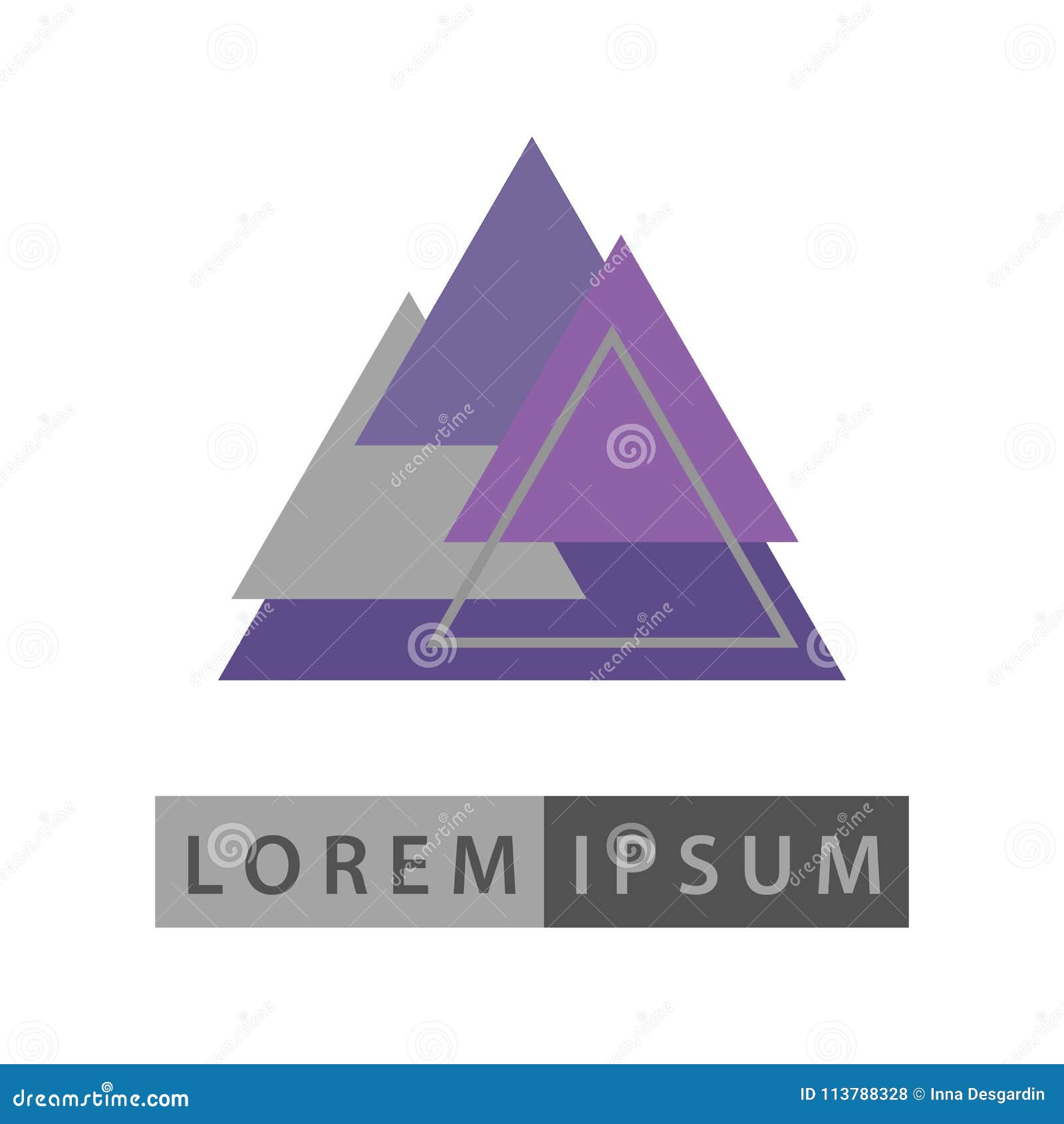 Abstract Geometric Shapes Vector Design Logo. Stock Vector ...