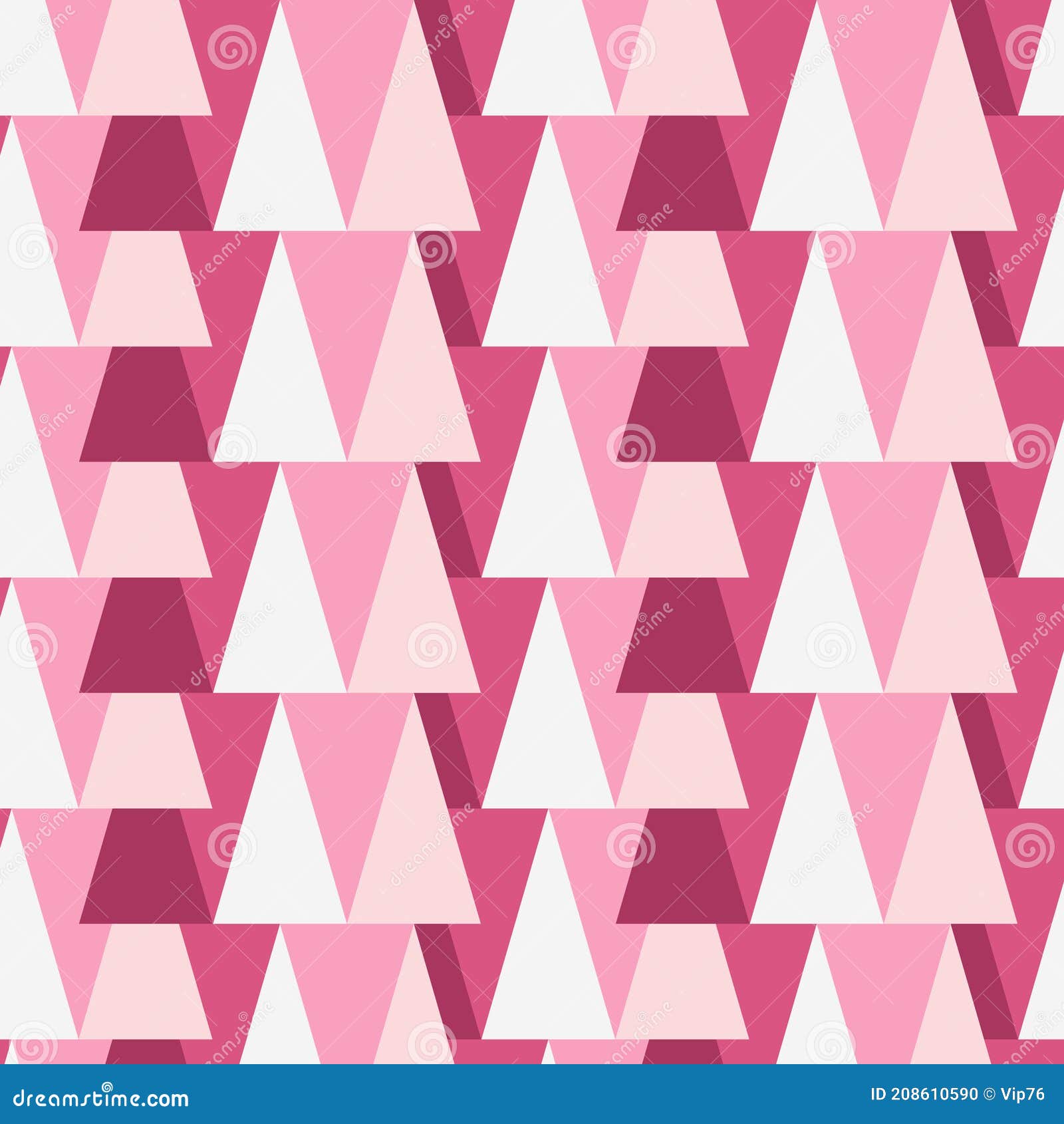 Abstract Geometric Simple Pattern with Pink Triangles Stock Vector ...