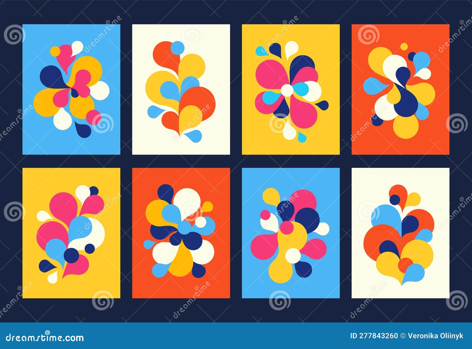 Abstract Geometric Speech Bubble Forms. Liquid Shapes Composition ...