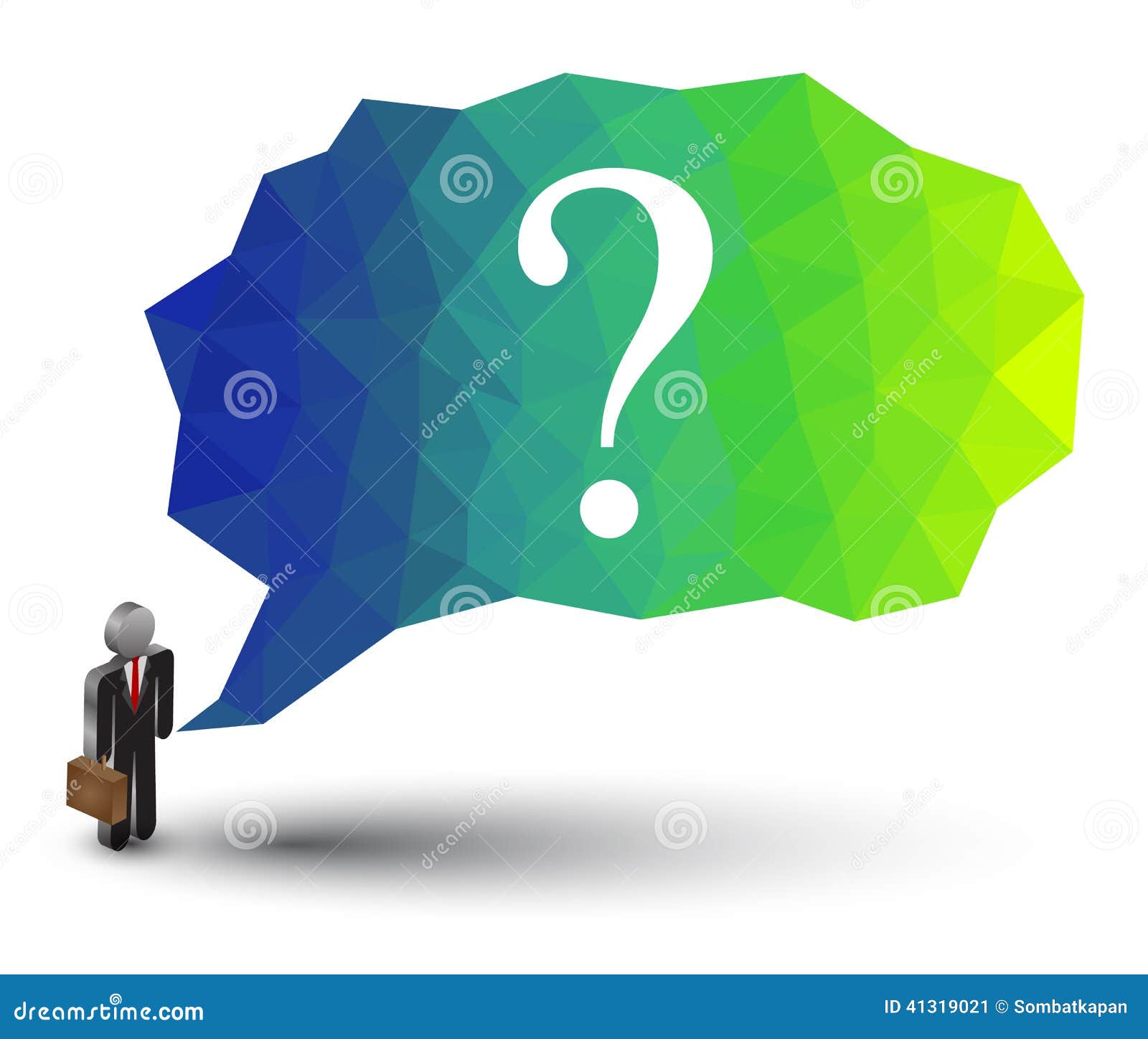 Abstract Geometric Speech Bubble with Question Mark Stock Vector ...