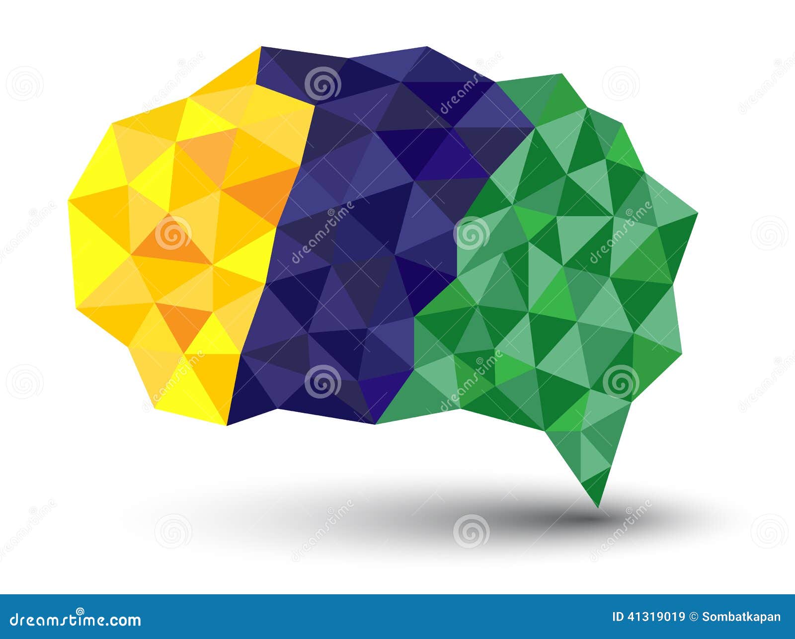 Abstract Geometric Speech Bubble with Triangular Polygons with. Stock ...