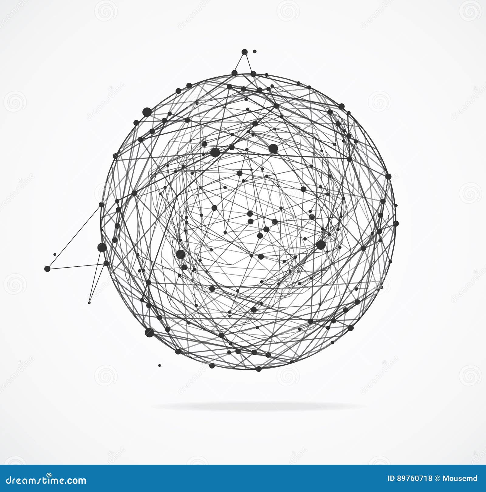 Abstract Geometric Sphere with Points and Lines. Vector Stock Vector ...