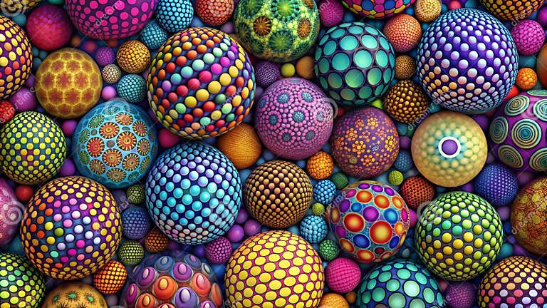 Abstract Geometric Sphere Seamless Pattern Generative AI Stock ...