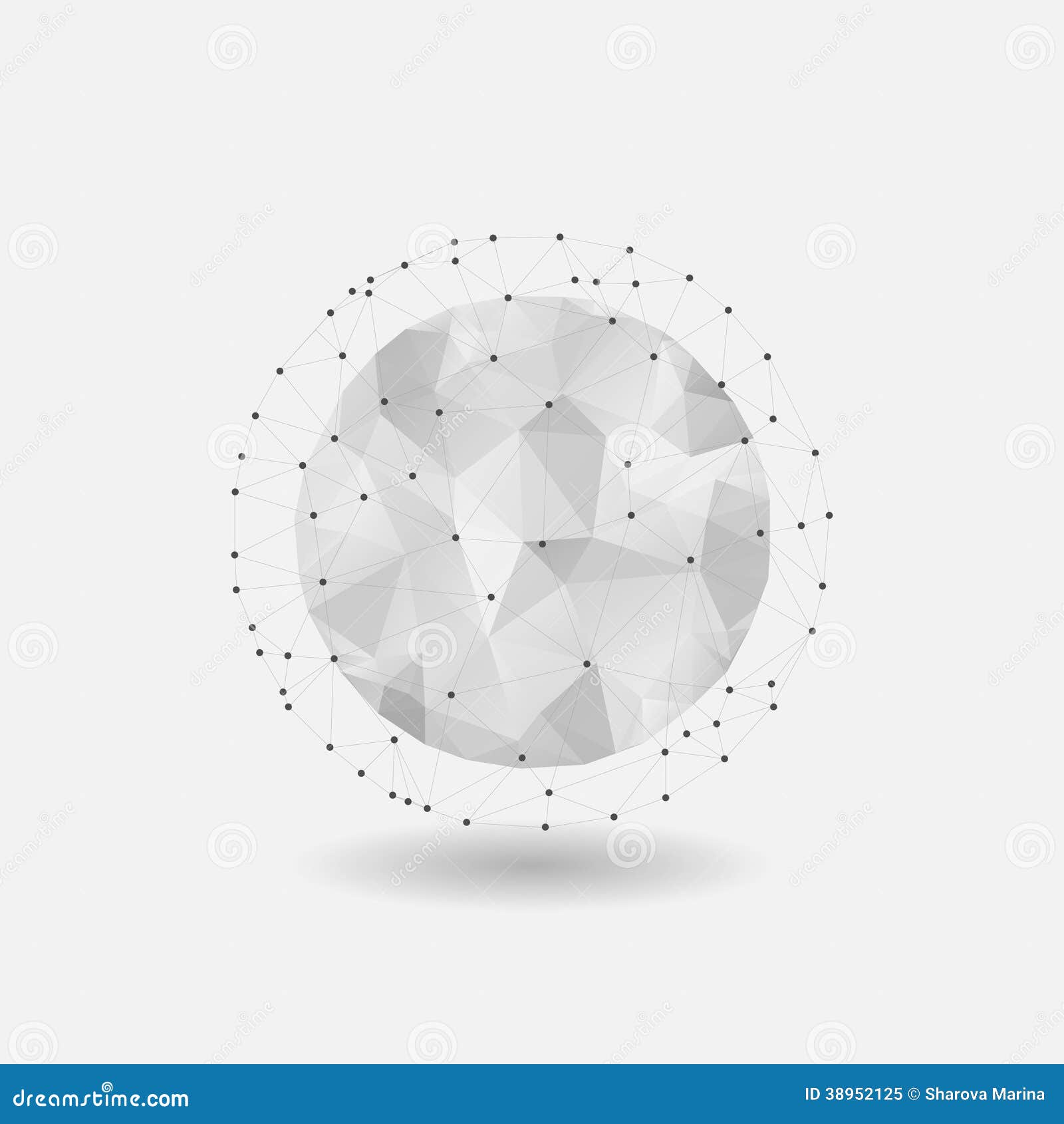 Abstract Geometric Spherical Shape Stock Vector - Illustration of ...