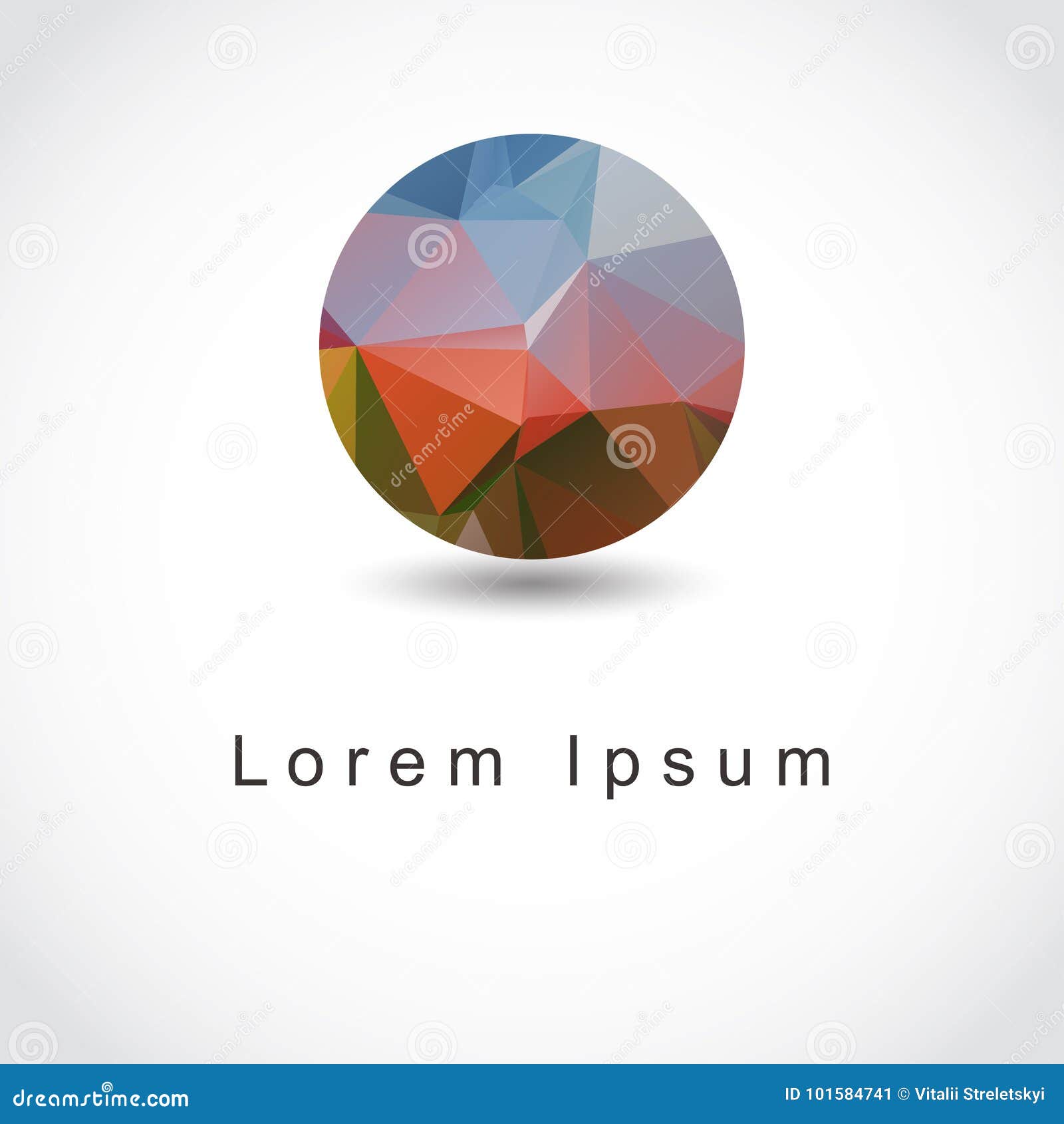 Abstract Geometric Spherical Shape from Triangular Faces for Graphic ...