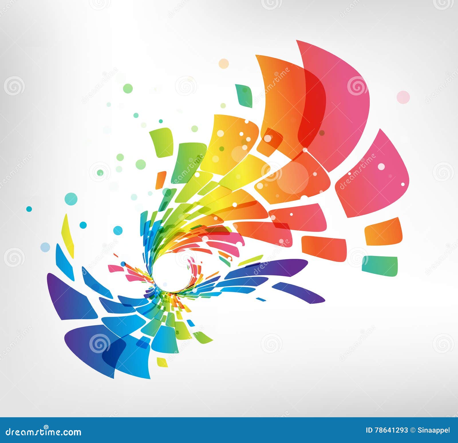 Abstract Geometric Splash on White Background Stock Vector ...