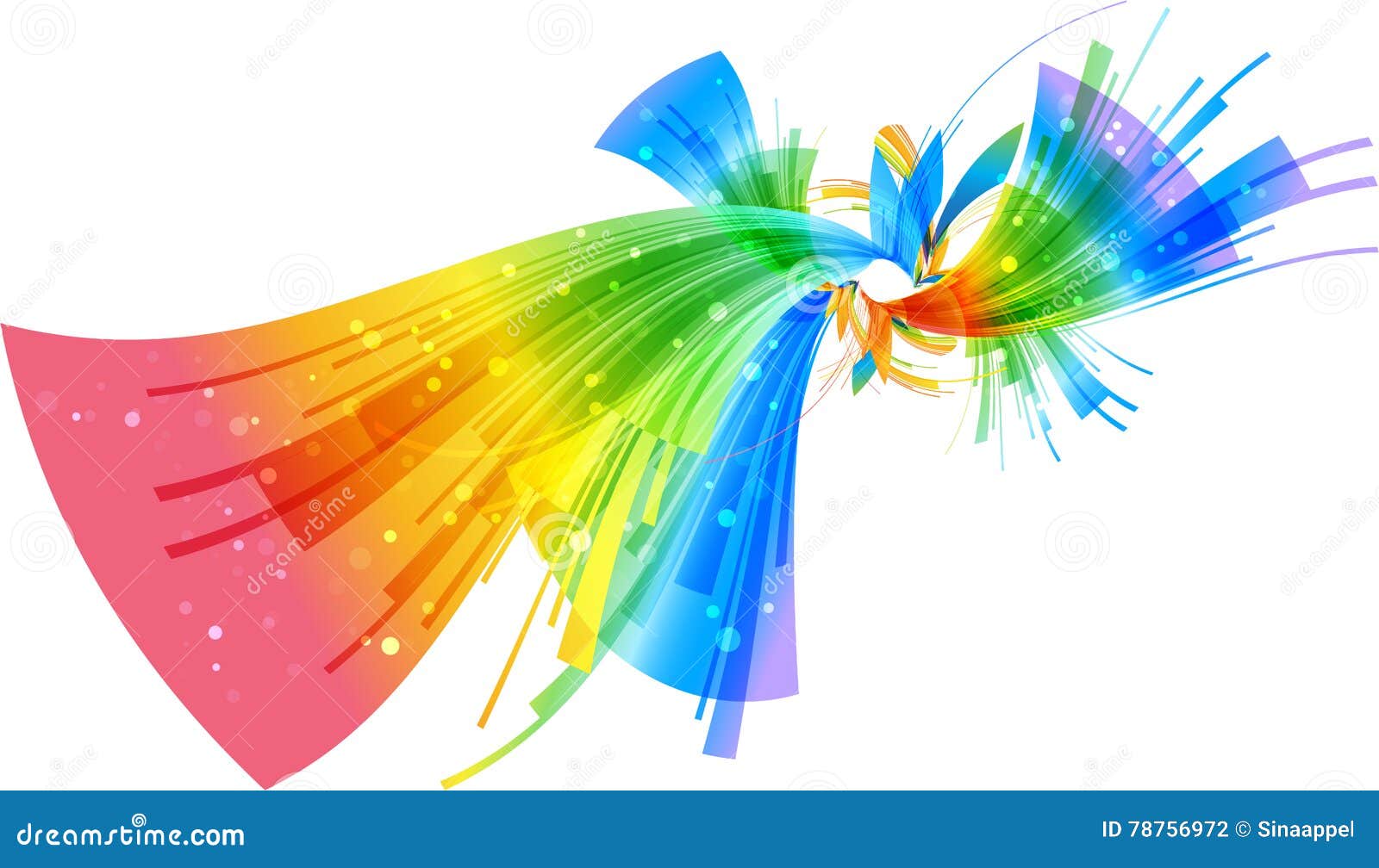 Abstract Geometric Splash on White Background Stock Illustration ...